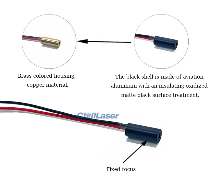 650nm 1mW 5mW Red Laser Module Dot Small Laser Φ4X10mm