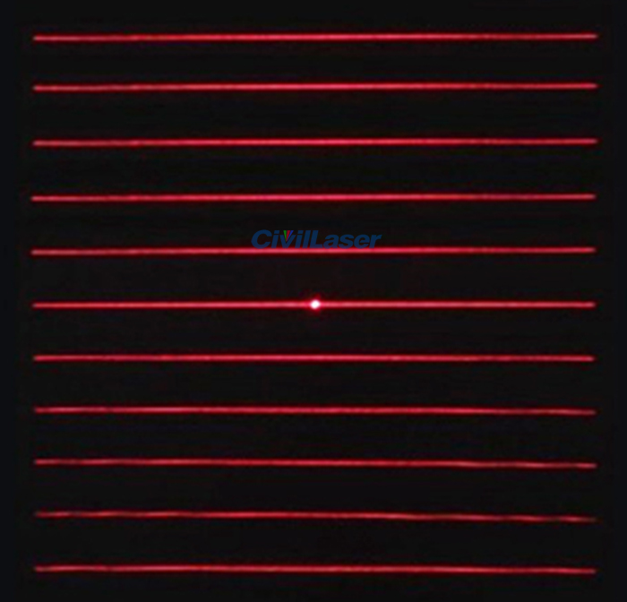 650nm 100mW Special Laser 11 Parallel Lines Laser Grating Module Multi-line