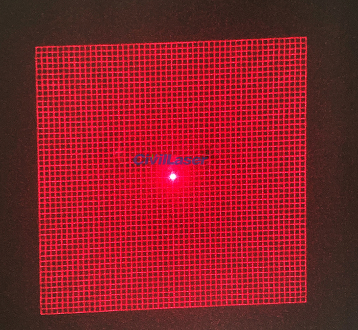 650nm 50~100mW Laser Grating Module 50*50 Grid Red Diode Laser Scanning ...