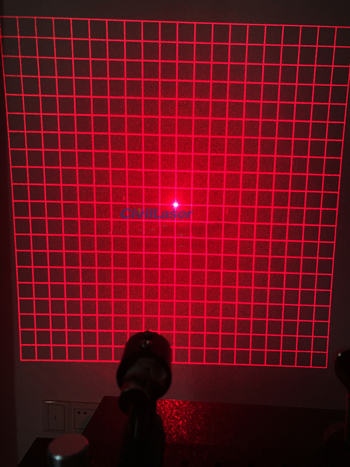 650nm 50~100mW Red Laser Grating Module 20*20 Grid Scanning Light Source