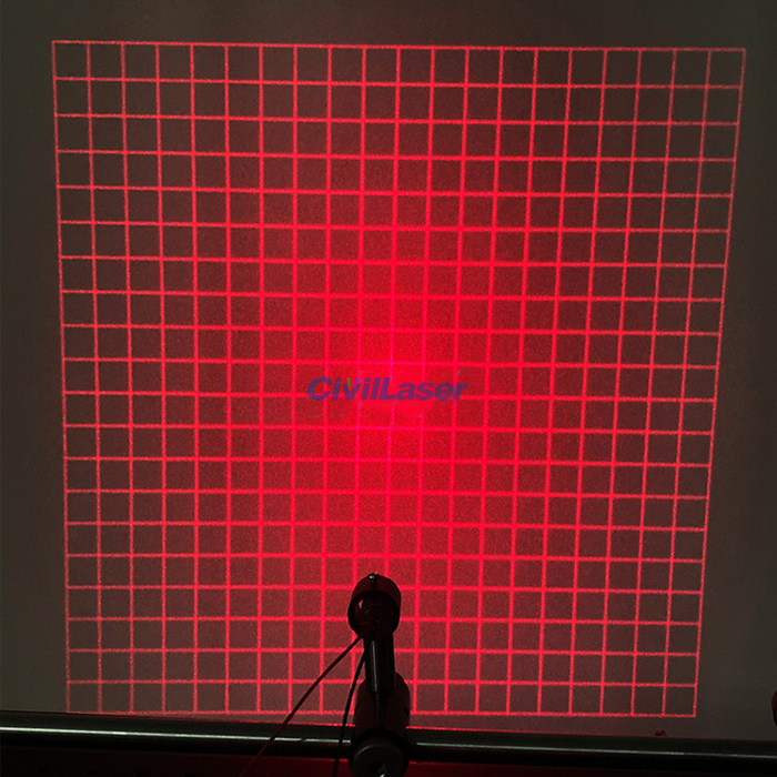 650nm 50~100mW Red Laser Grating Module 20*20 Grid Scanning Light Source