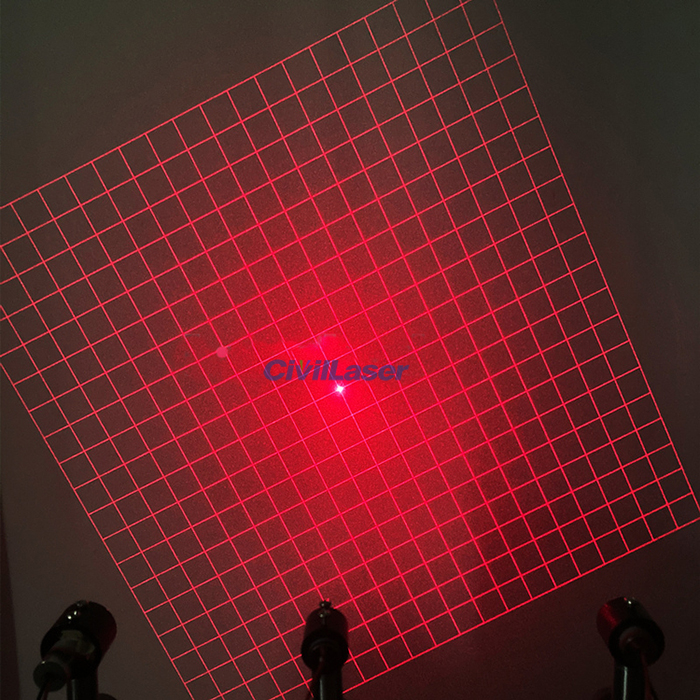 650nm 50~100mW Red Laser Grating Module 20*20 Grid Scanning Light Source