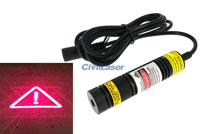 650nm 50mW~100mW Laser Module Red Laser Special Triangle + Exclamation ...