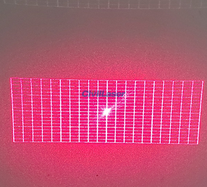 650nm 5mW~100mW Red Laser Grating Module Rectangular 20X20 Grid ...