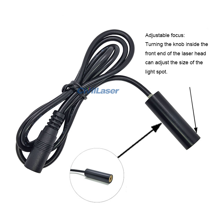 1064nm 5mW~30mW Infrared Laser Module Dot Focus Adjustable Invisible ...
