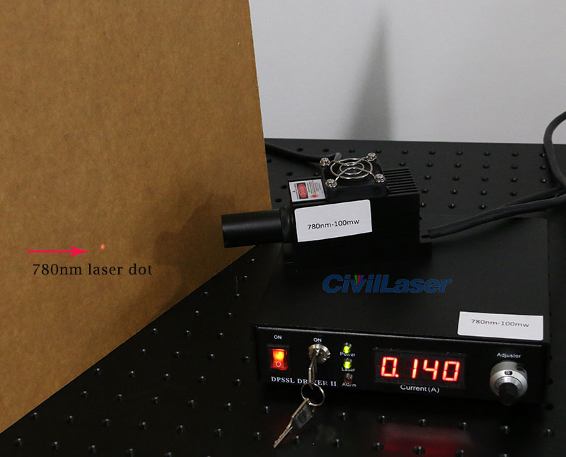 780nm IR TEM00 Semiconductor Laser 100mW Infrared Laser