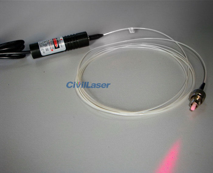Single Mode Output Laser FC Interface 650nm 40mW Red Fiber Coupled Laser