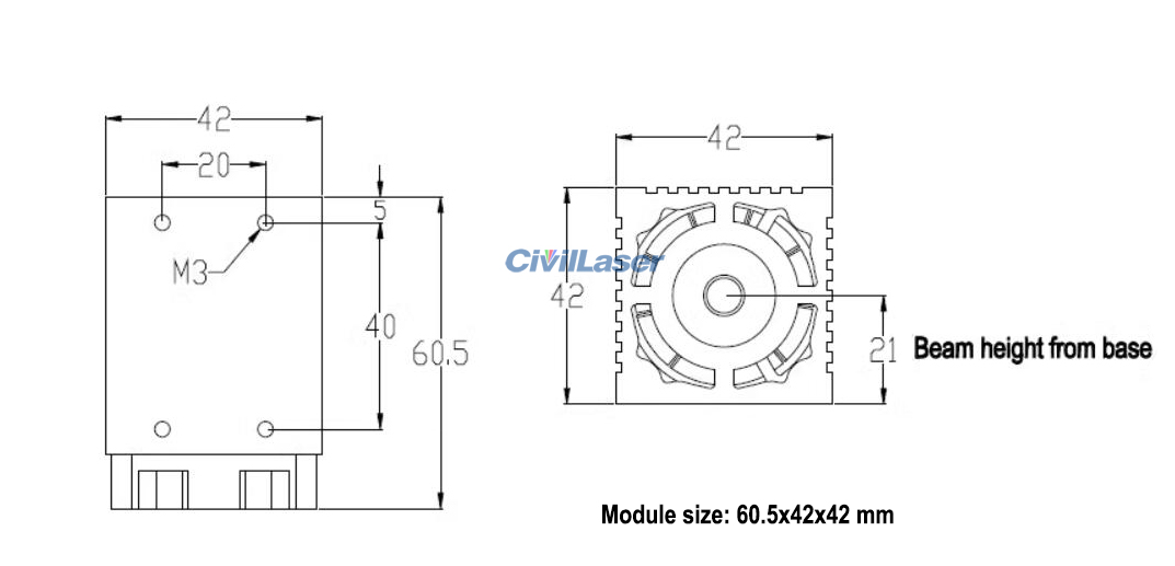 850nm 1000mW High Power IR Laser Module Focus Adjustable with TTL ...