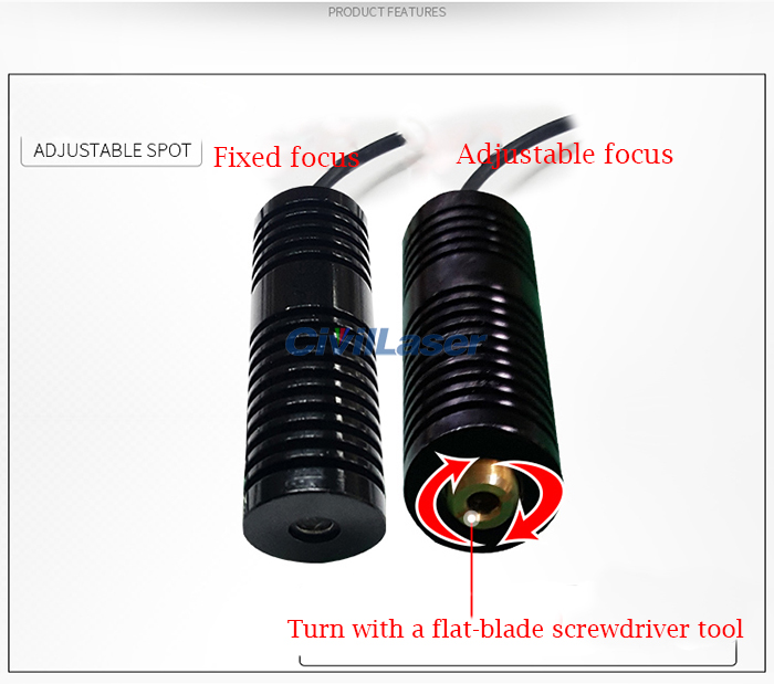940nm 1W 2W High Power Laser Module Dot IR Diode Laser