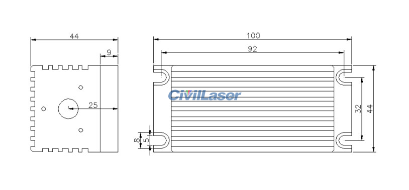 405nm 100mW Blue-violet Semiconductor Laser M2