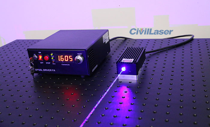 455nm Semiconductor laser 3W powerful blue laser with adjustable power