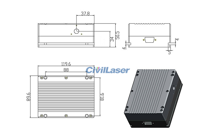 1710nm 4000mW IR High Power Semiconductor Laser Lab Laser System