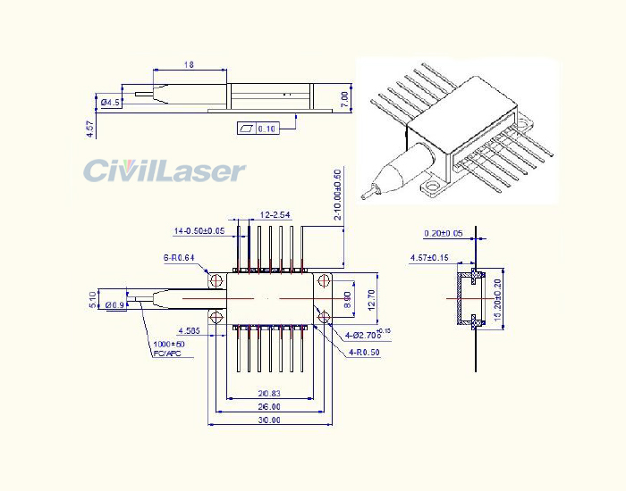 DFB Butterfly Laser CivilLaser customized product Deposit