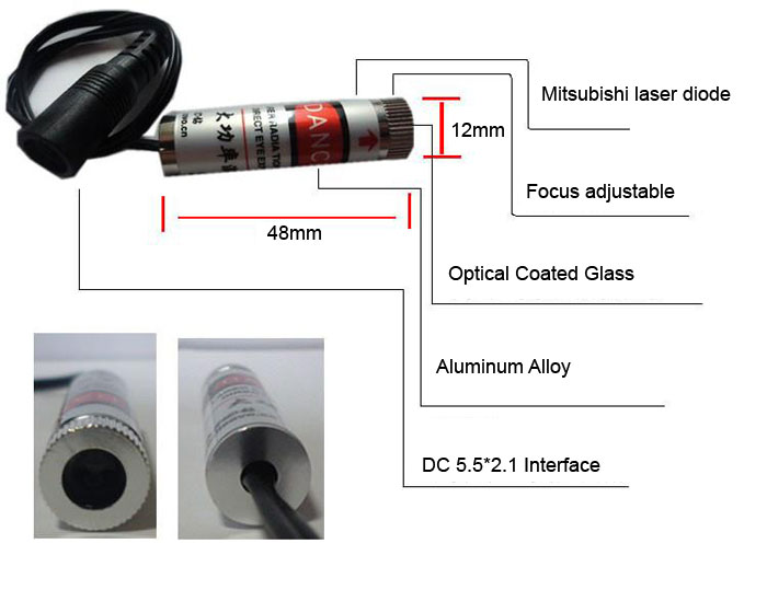 650nm 50mW~500mw Red laser module Dot/Line/Crosshair,Industrial Laser ...