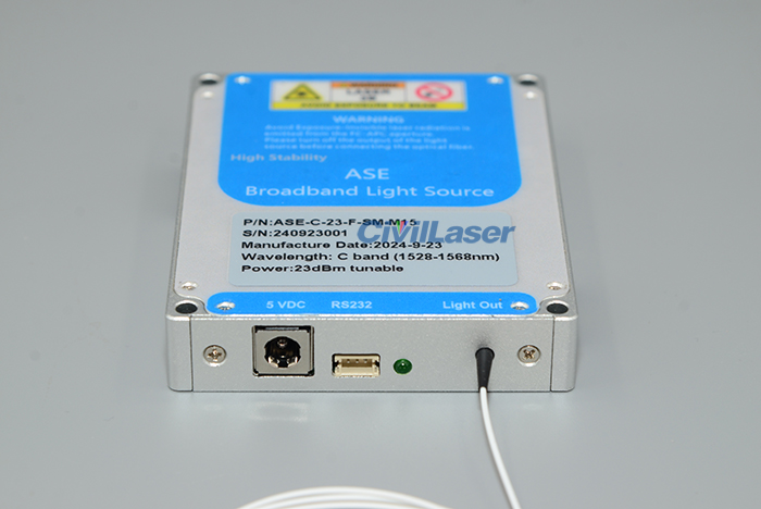 10mW C-band ASE Broadband Light Source 2dB Spectral Flatness ASE-C-10-T ...