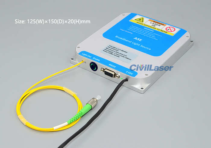 1568~1611nm L+ band 50mW ASE Broadband SM Fiber Light Source Module ...