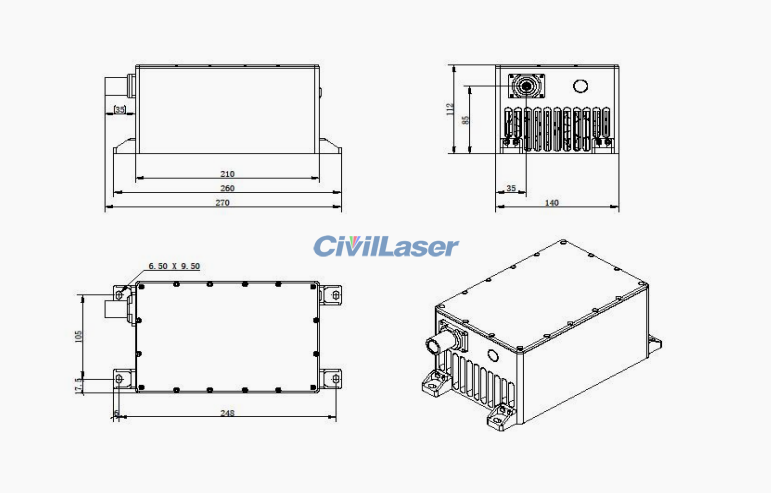 High-Quality Beam Reliable Performance 532nm 5W DPSS Laser MGL-V-532A-5W