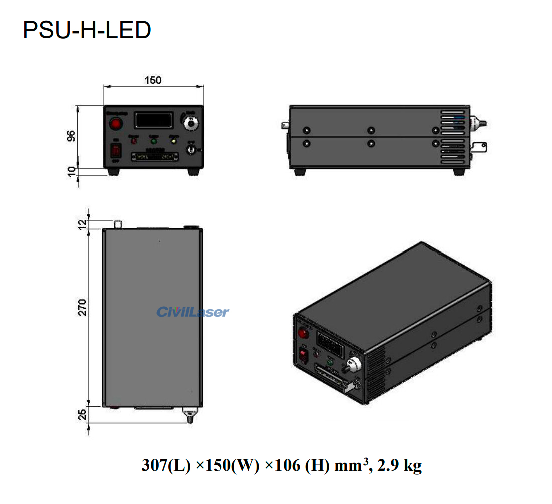 355nm 1~150mW Q-Switched Laser LD Pumped All-Solid-State UV Laser