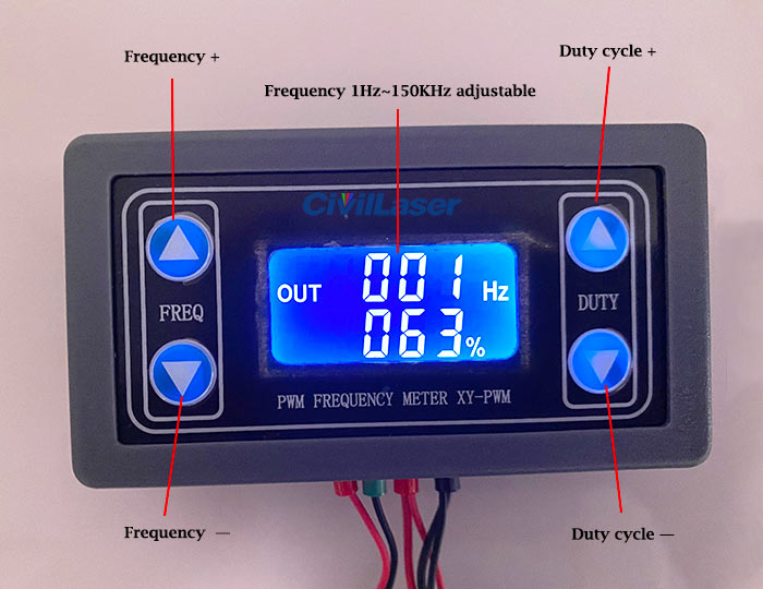 PWM Frequency Meter PWM Pulse Module With Shell & LCD Screen Display