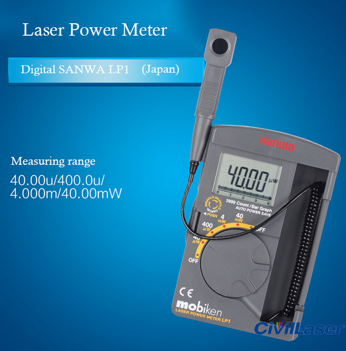 Digital SANWA LP10 Laser Power Meter Pocket optical sensor 400nm~1100nm ...