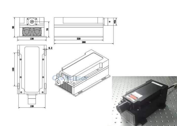 Linear Laser System 532nm 808nm 915nm 940nm 15W Powerful Line Laser ...