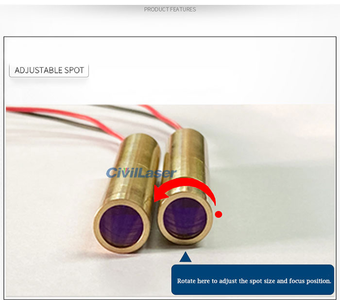 940nm 200mW IR Long-distance Ultra-small Spot Laser Diode Module Dot ...