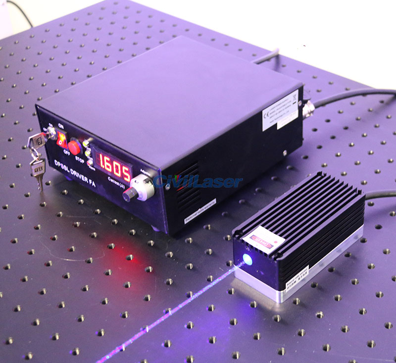 405nm 800mW Blue-Violet high power semiconductor laser TTL Analog ...