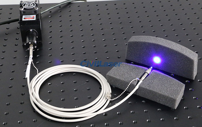 457nm 2.4W Fiber Coupled Laser With Power Supply