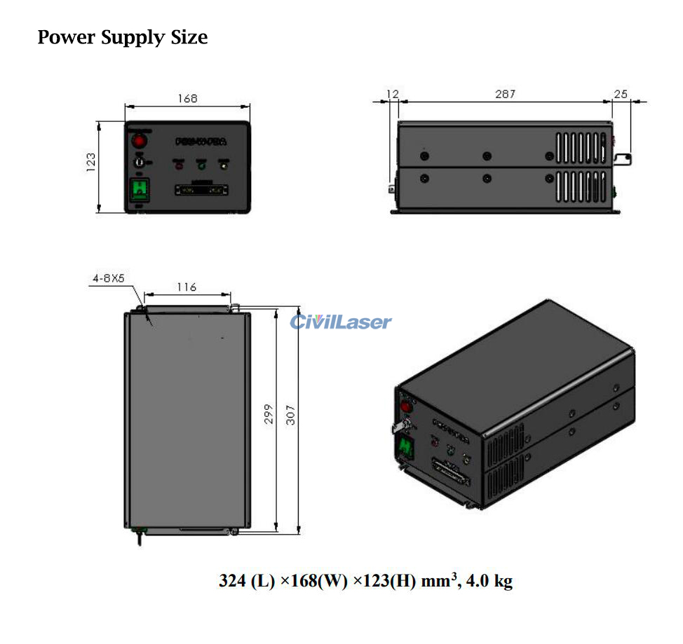 532nm Single Longitudinal Mode Laser Coherent Length 50m Spectral ...