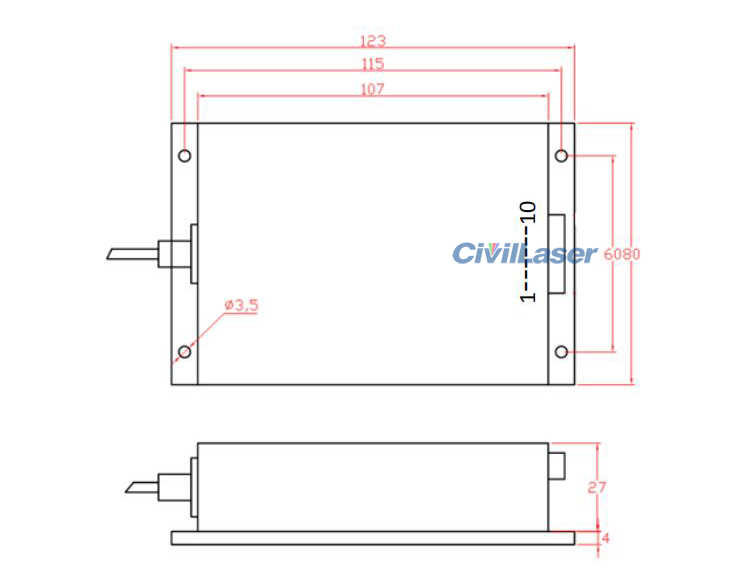 405nm 2000mW Blue-violet Laser Beam Combining Module Fiber Laser Source