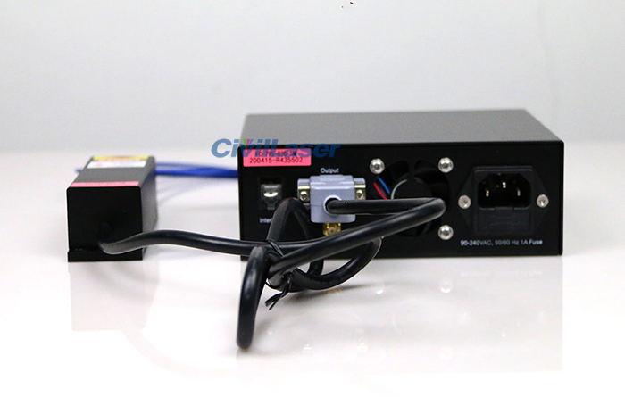 638nm 1~80mW SM Fiber Coupled Laser Red Laser Beam