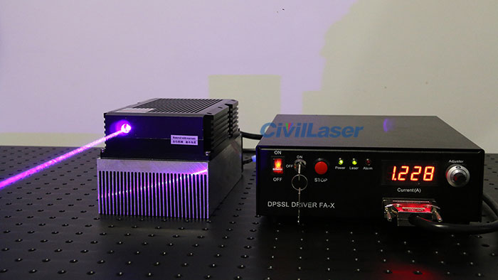 405nm 12W Solid state laser source Most powerful Blue-Violet laser