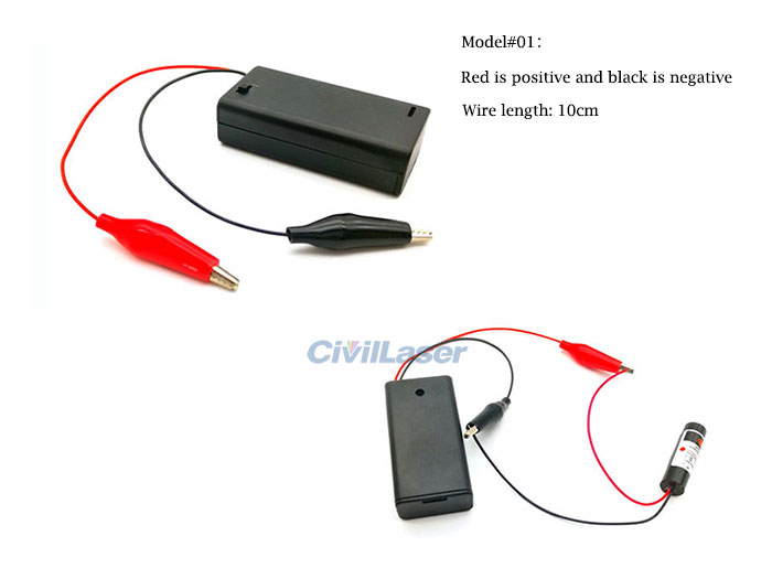 Laser Module Power Supply Battery Box DC 2*5AA 3V Battery Box