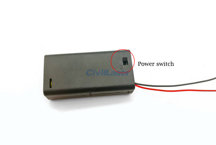 Laser Module Power Supply Battery Box DC 2*5AA 3V Battery Box