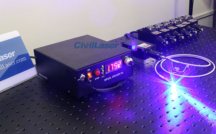 467nm 7 watt Blue Fiber coupled laser Research Lab laser Source