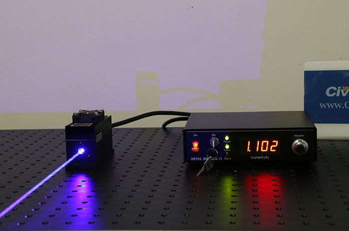 460nm 1000mW Blue Laser with power driver TEM00 Laser Support CW TTL Analog