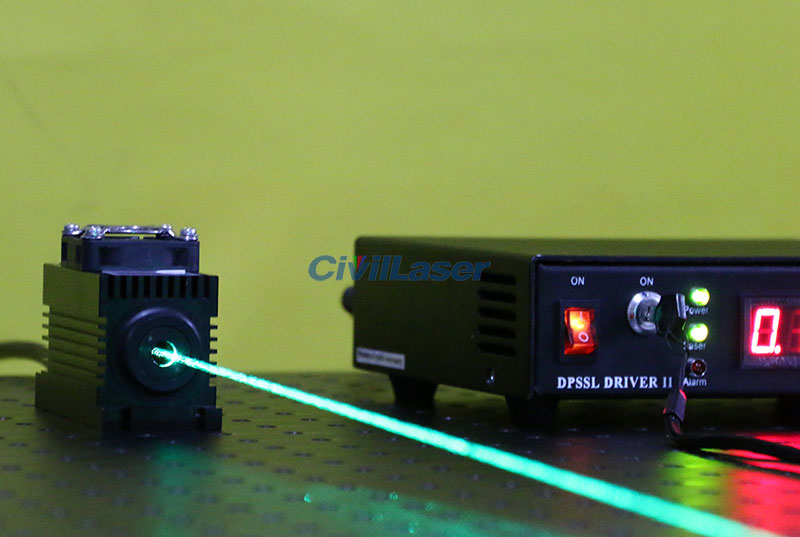 505nm 30mW Green solid state laser with power supply