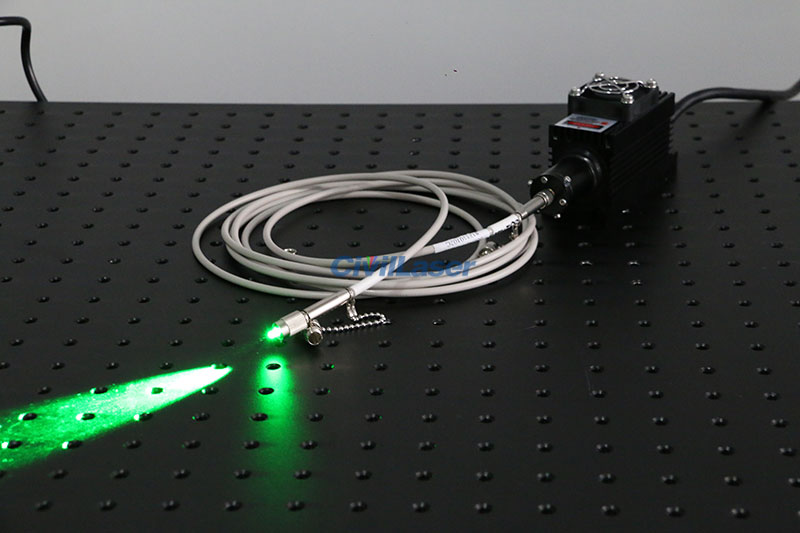 532nm 64mW Fiber Coupled Laser Green Laser Beam Fiber Light