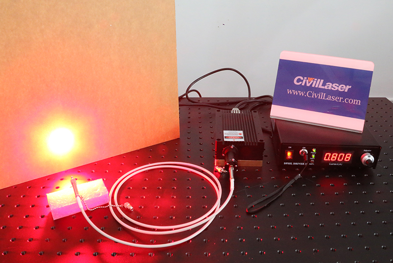 635nm±2nm 3000mW Red Laser High Power Fiber Coupled Laser