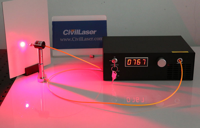 690nm 500mW Multi-mode optical Fiber Coupled Laser System Red Laser Beam