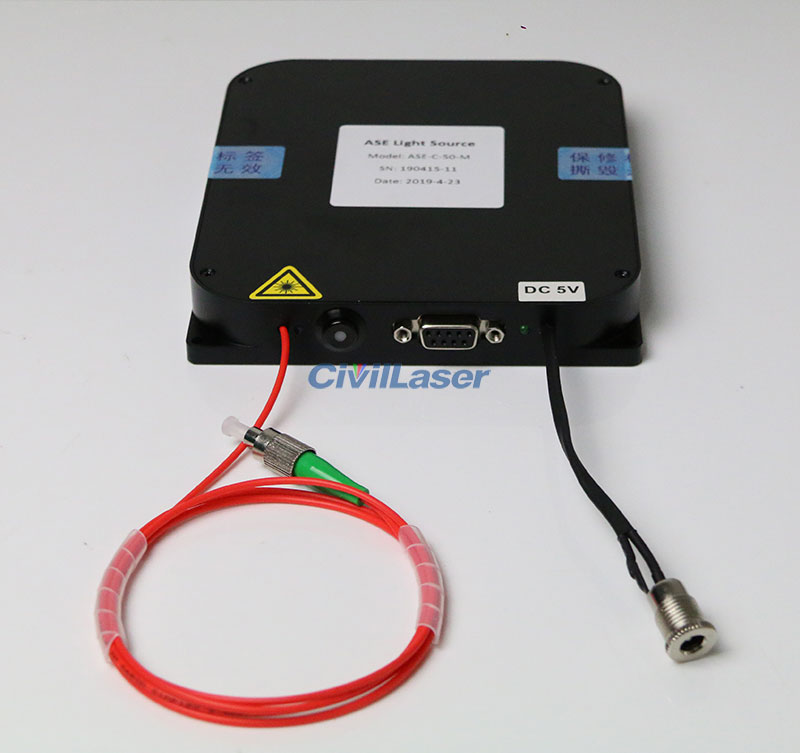 C-band ASE Broadband Light Source 10mW Polarization-Maintaining Fiber ...