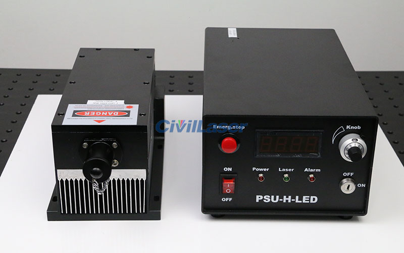 532nm 4W High Power green DPSS with TTL modulation and power supply