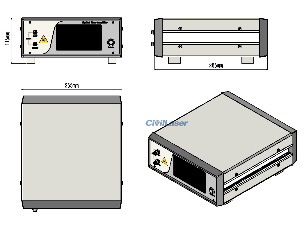 ASE-2000-100-SM-B 1780~2000nm 100mW ASE Broadband Light Source Desktop Type