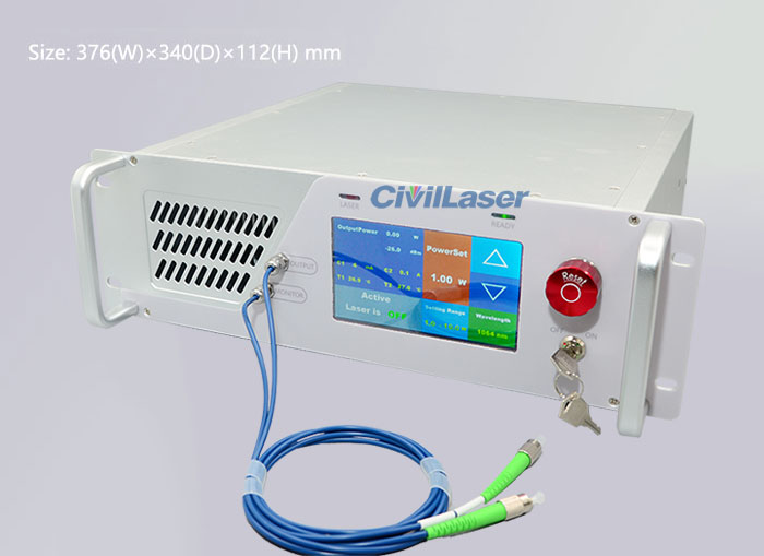 1030nm 40dBm 10W Powerful PM Fiber Laser Source Benchtop FLH-1030-40-PM-B