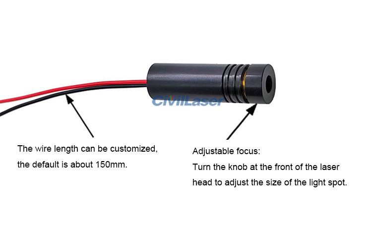 520nm 1mW/5mW/10mW/15mW Green Laser Module Dot/Line/Crosshair Focus ...