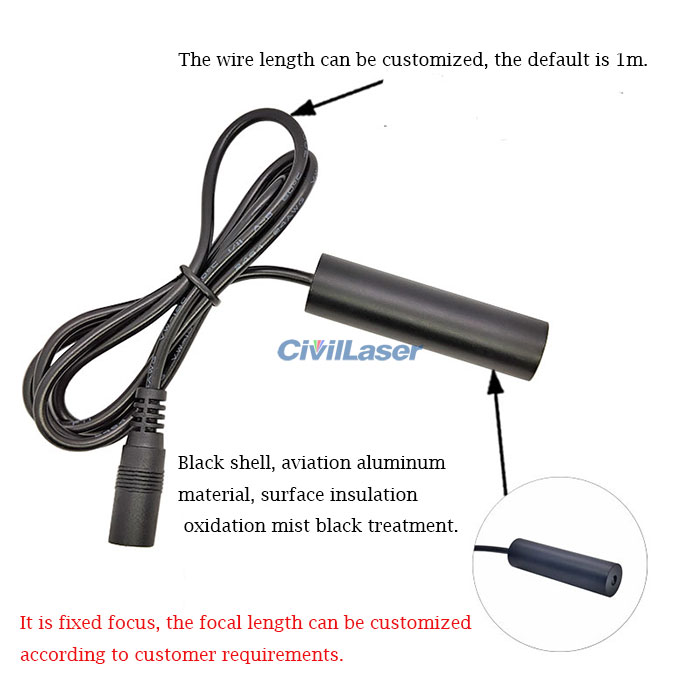 520nm 35mW Green Laser Module Line Laser Positioner 5V/12V Φ16X60mm