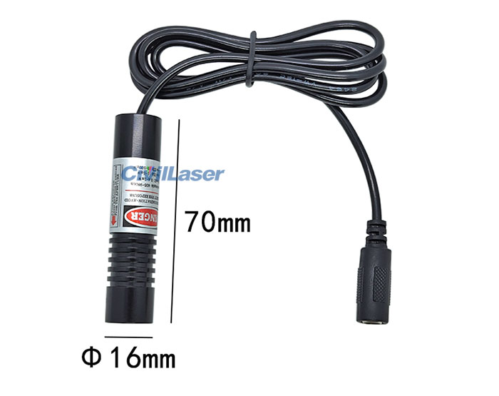 635nm 30mW~185mW Red Line Laser Diode Module Φ16X70mm Can be Customized