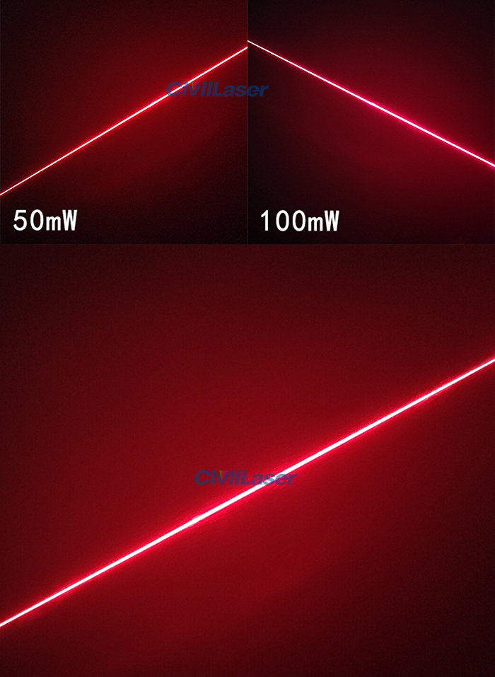 650nm 30mW~200mW Red Laser Module Line Glass Lens Φ16X70mm