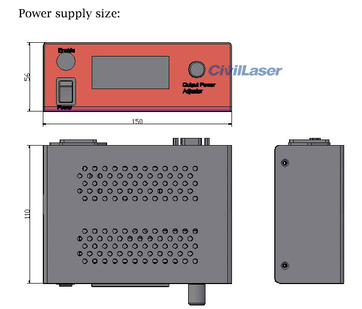 520nm 40mW SM Fiber Coupled Laser Output Power Adjustable