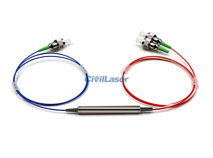 1064nm Three-port Fiber Optic Circulator FC/APC Fiber Steel Tube ...